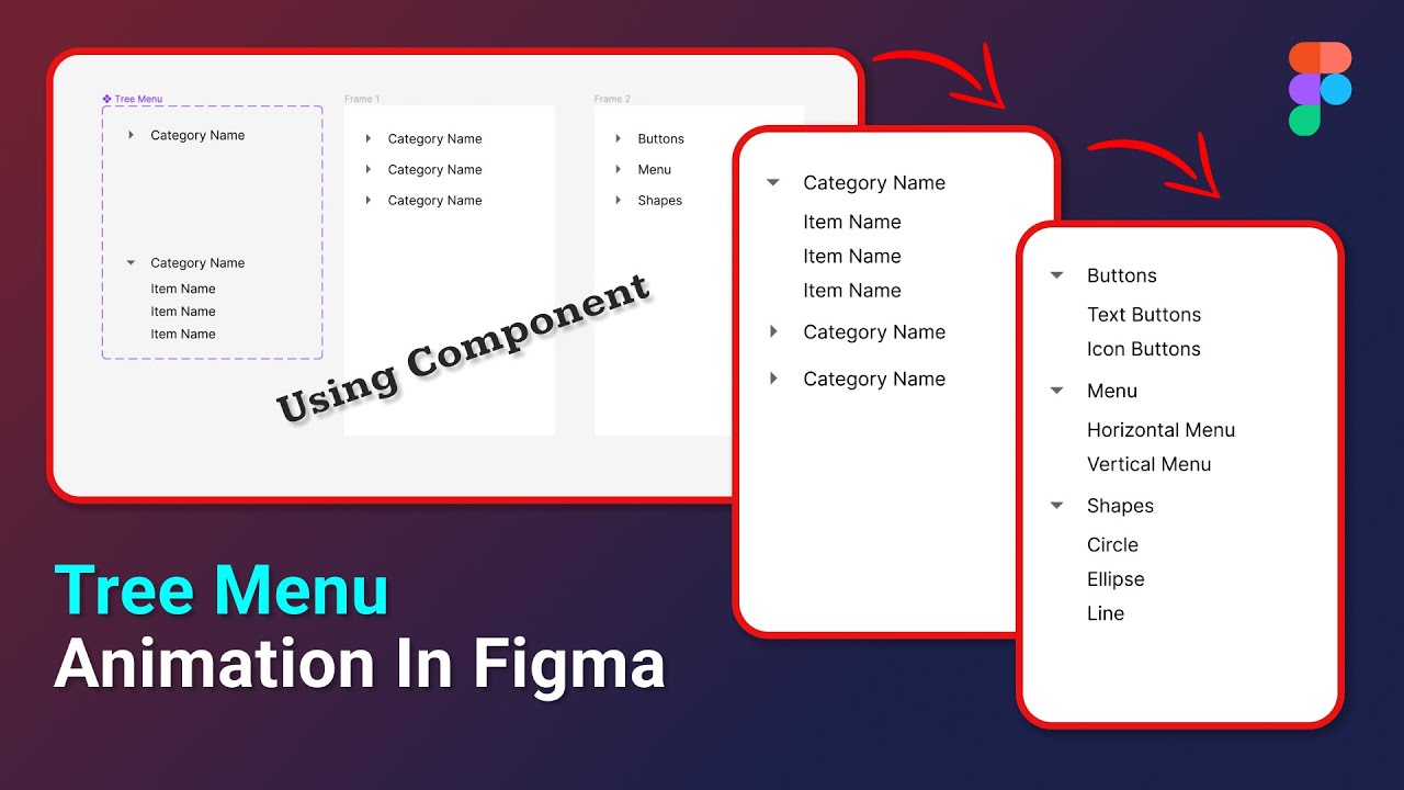 Interactive Tree Menu Animation in Figma | Figma Tutorial