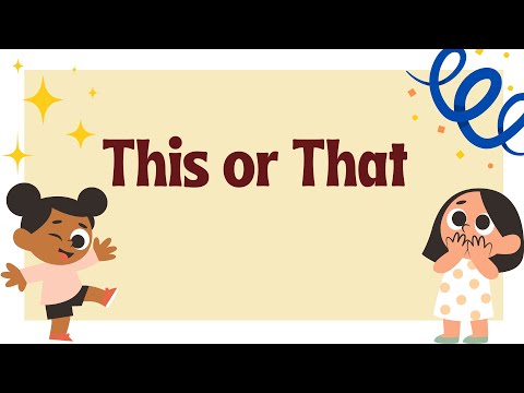 This or That Brain Break| This or That Game| Brain Break for Kids