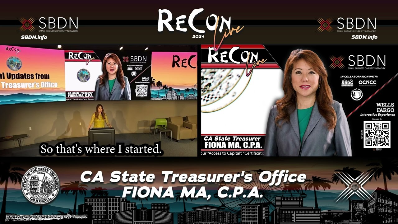 RECON Live 2024: Special Guest Speaker CA Treasurer Fiona Ma​