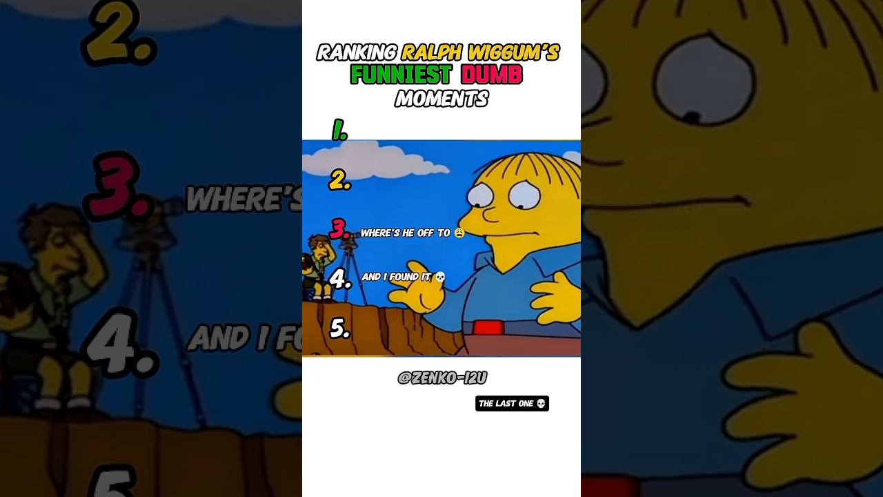 Ranking Ralph Wiggum Funniest Dumb Moments 😭
