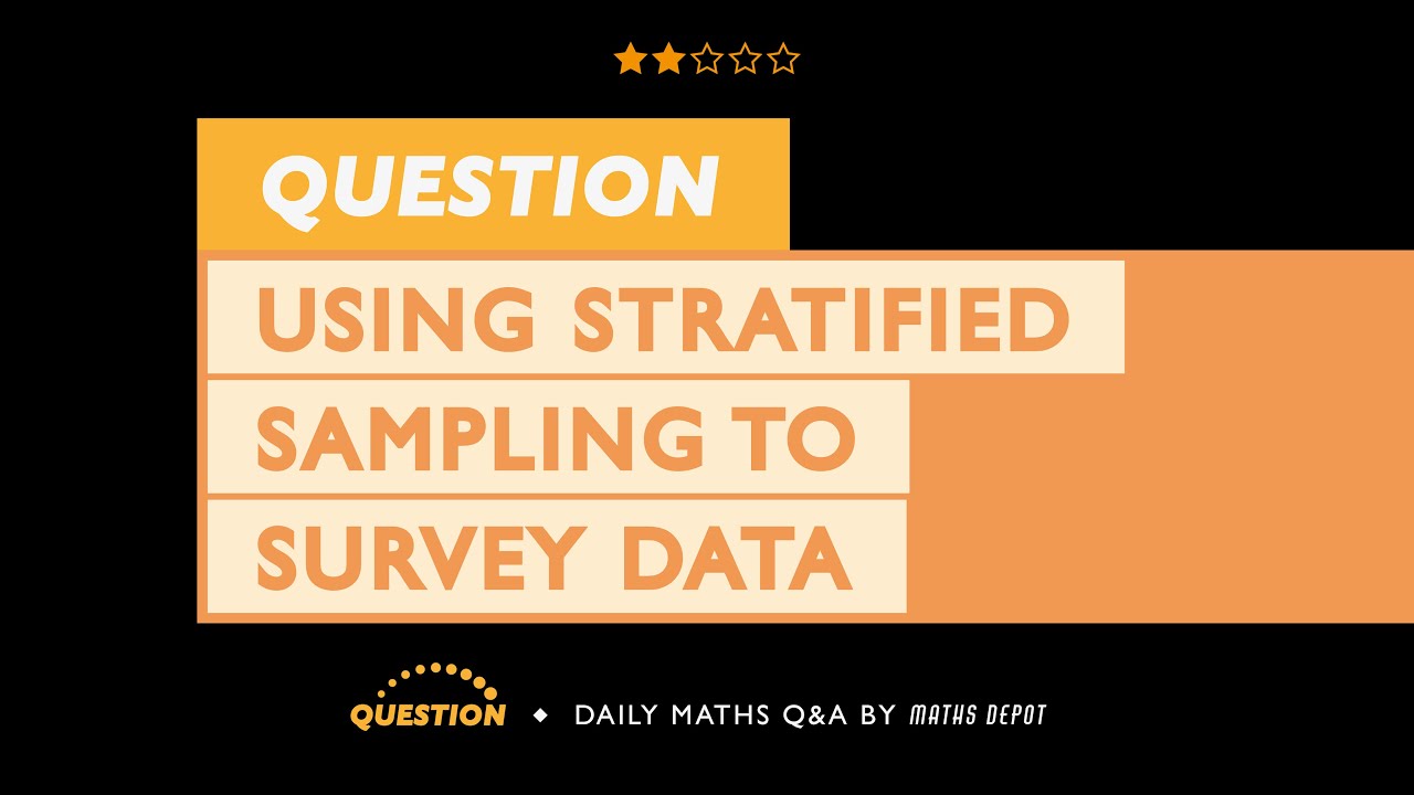 Calculating a STRATIFIED SAMPLE