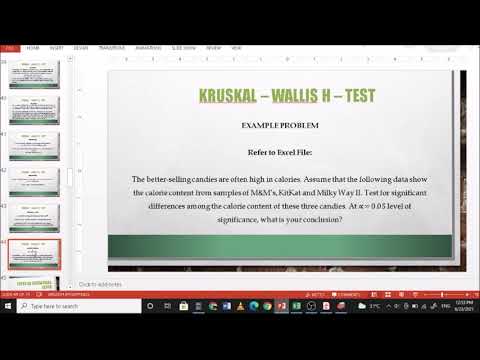 Kruskal Wallis H Test using PSPP