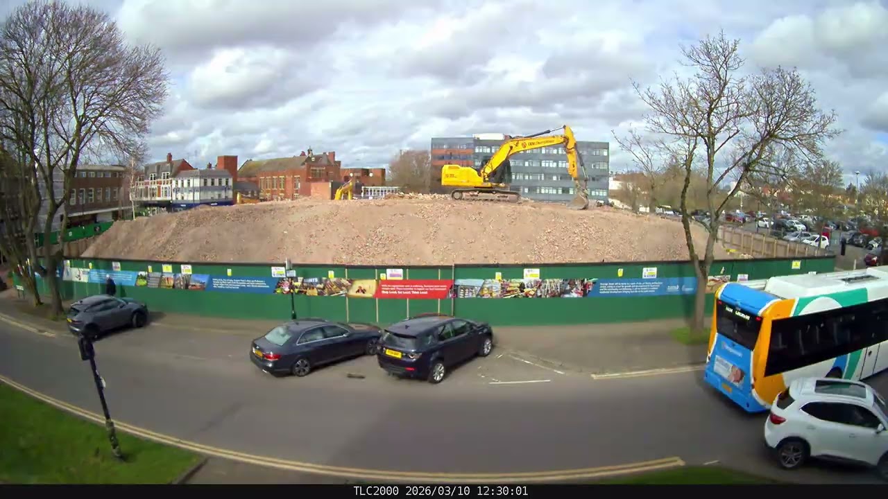 The Demolition ahead of Nuneaton's new library and business centre