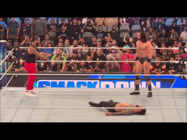 Jimmy Uso offered a handshake to Drew McIntyre after SmackDown went off ...