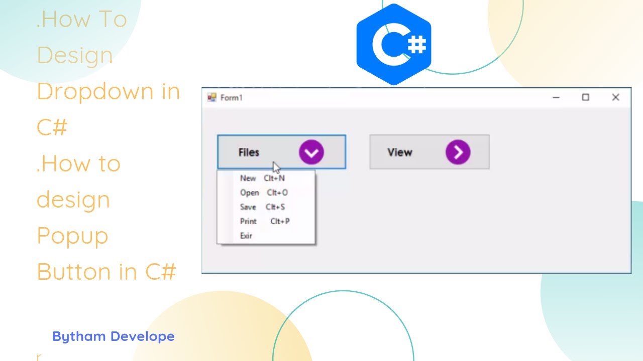 How to Create Popup Button and Dropdownmenu
