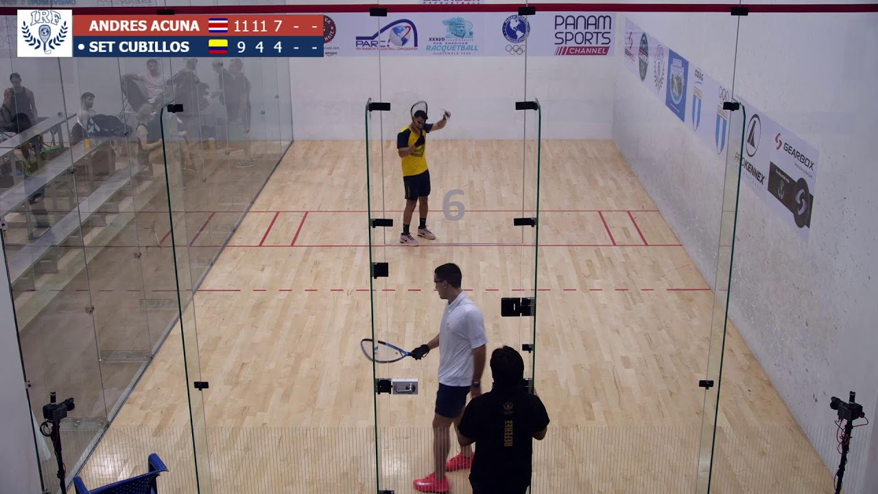 MEN'S TEAM COMPETITION CRC ANDRES ACUNA VS SET CUBILLOS COL XXXVII PANAMERICAN RACQUETBALL 2026