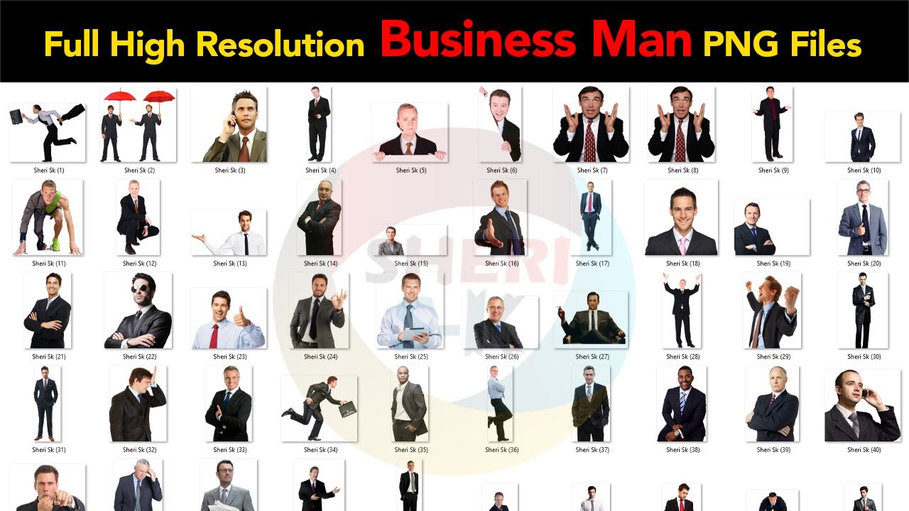 Full High Resolution Businessman PNG Bundle Sheri Sk PNG Files Download