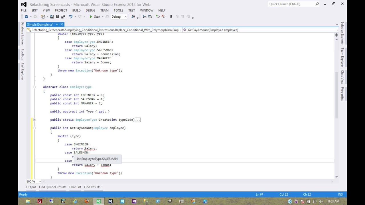 Replace Conditional With Polymorphism