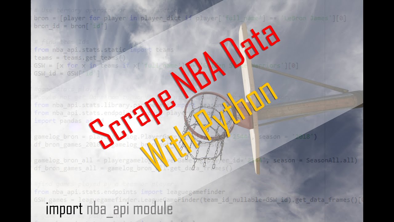 How to Scrape NBA Data Using the nba_api Python Module
