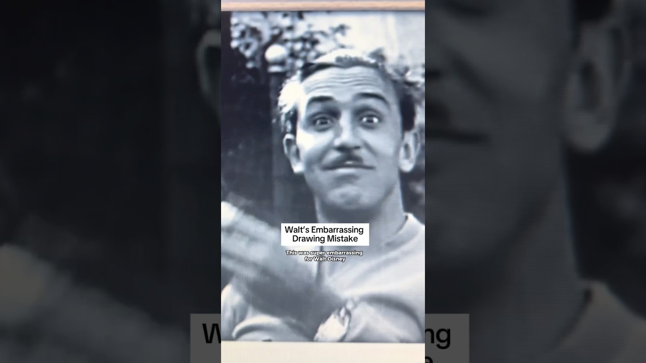 Walt’s Embarrassing Drawing Mistake #waltdisney #disney #disneyshorts