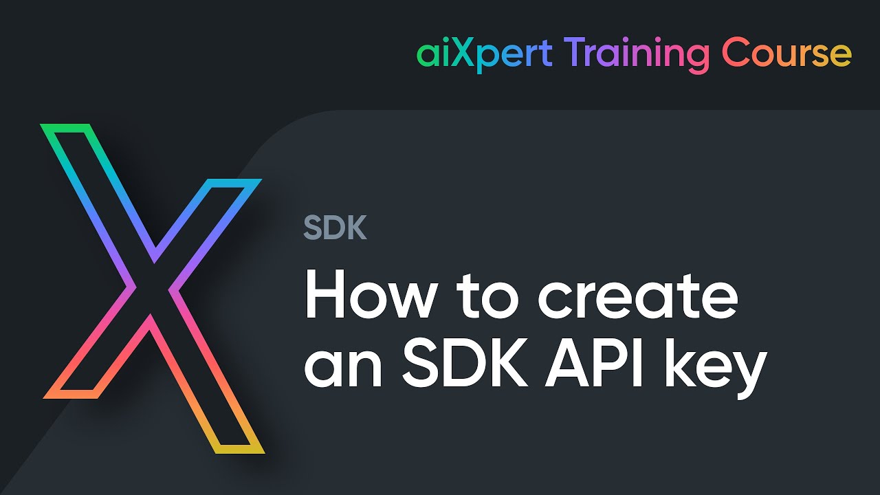 SDK: How to create an aiXplain API key