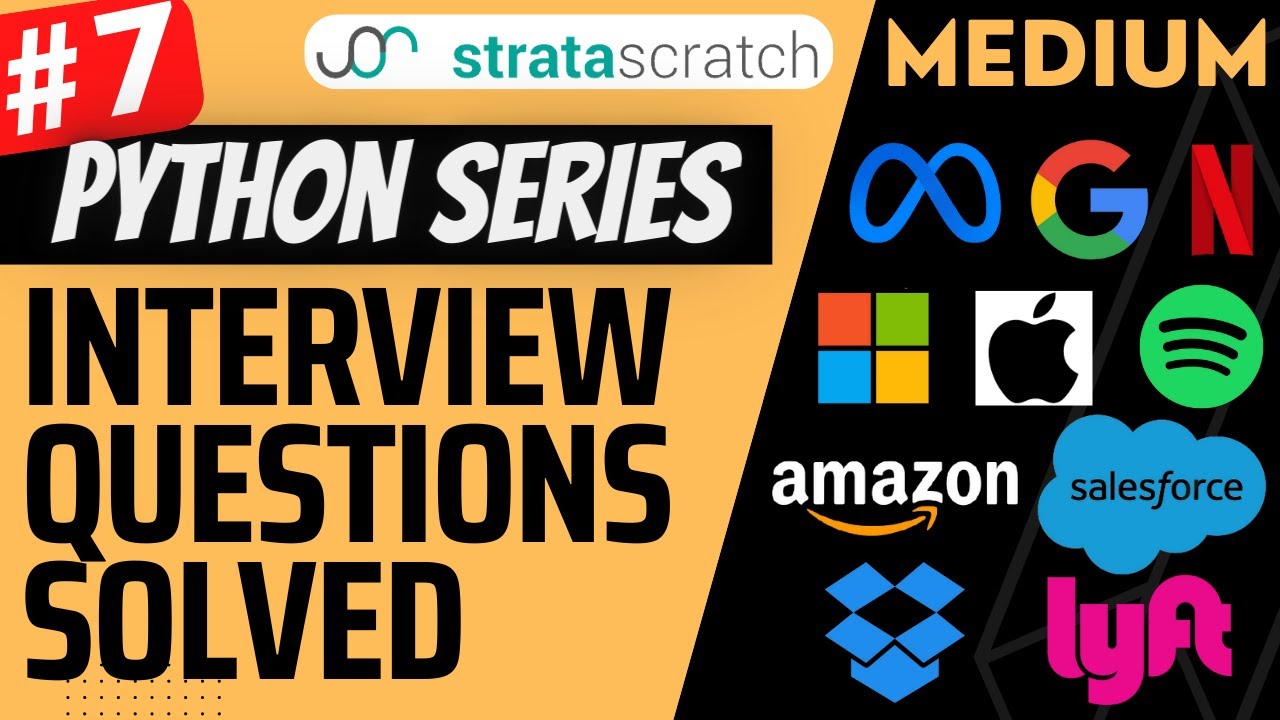 AMAZON Interview Question Explained - Python Data Science | 