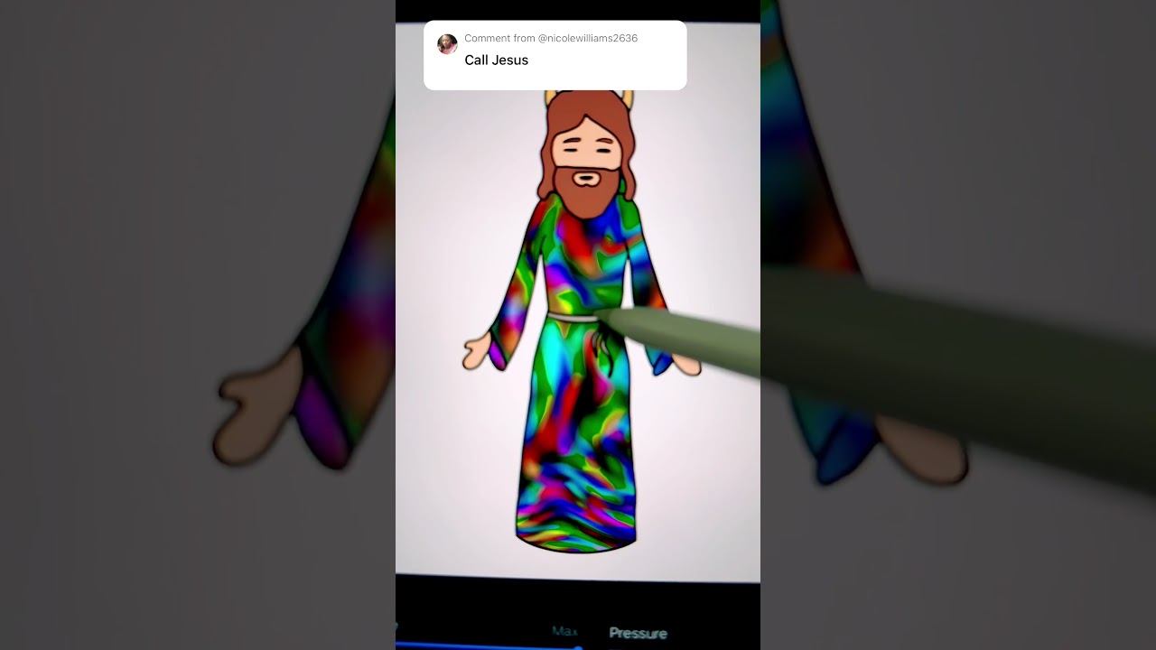Jesus loves you ❤️🙏🏼~pick a color|Procreate #jesus #calljesus #shorts #fy