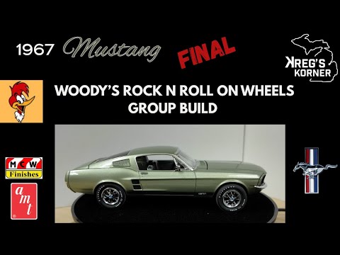 67 MUSTANG GT.. WOODY'S ROCK N ROLL ON WHEELS G/B FINAL. #modelcars #gaahleri #mustang