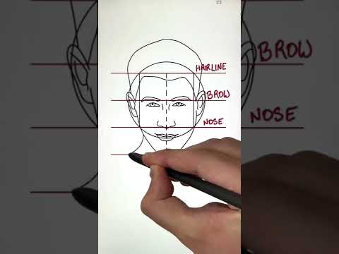 How to draw faces | Loomis Method 🗿✍ #drawing #shorts