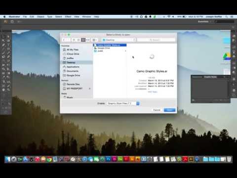 Open Graphic Styles in Illustrator CS6