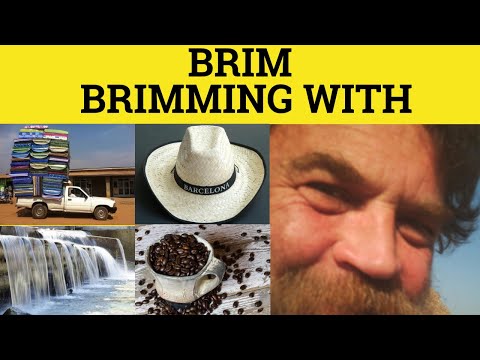 ๐ต Brim - Brimming With - Brim Meaning - Brim Examples - GRE 3500 Vocabulary