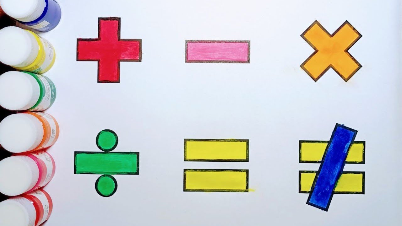 Coloring Basic Mathematical Symbols Easy.