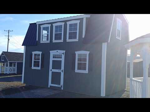 12x20 Fully Lofted Barn Shed with Williamsburg Dormer Stock#2882-W