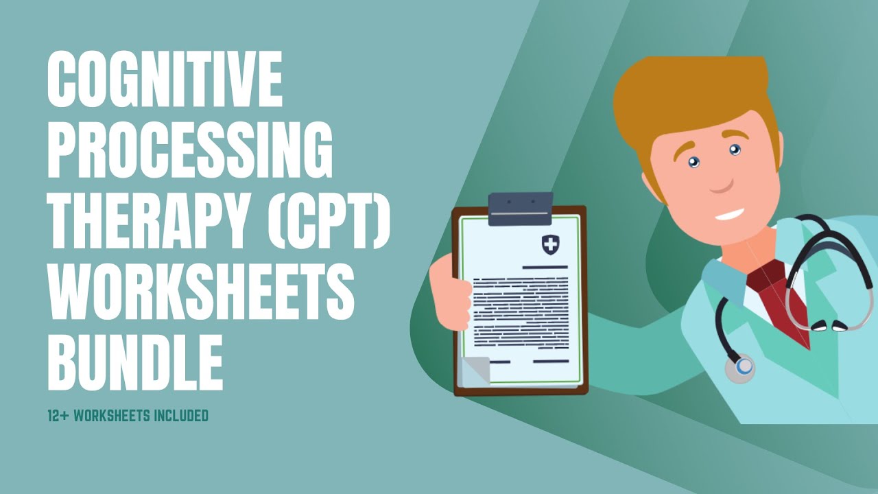Cognitive Processing Therapy (CPT) Worksheets Bundle | Editable / Fillable / Printable PDF Templates