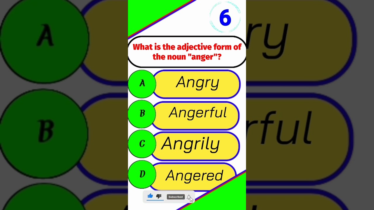 What is adjective type of adjective adjective quiz