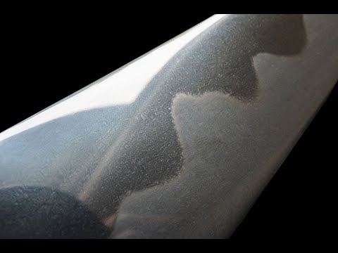 Etching is finally over after around 40 cycles - Honyaki knife polishing