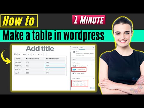 How to make a table in wordpress 2024
