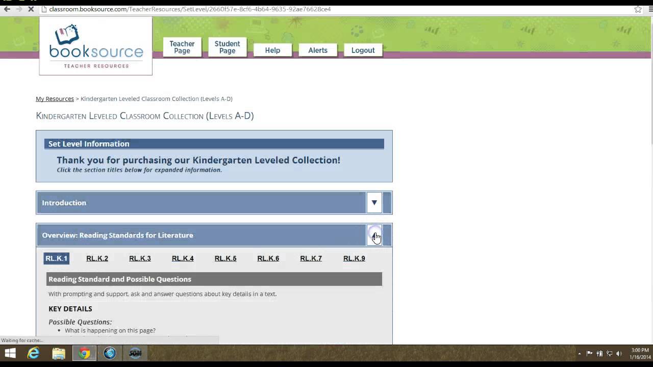 Booksource Teacher Resources