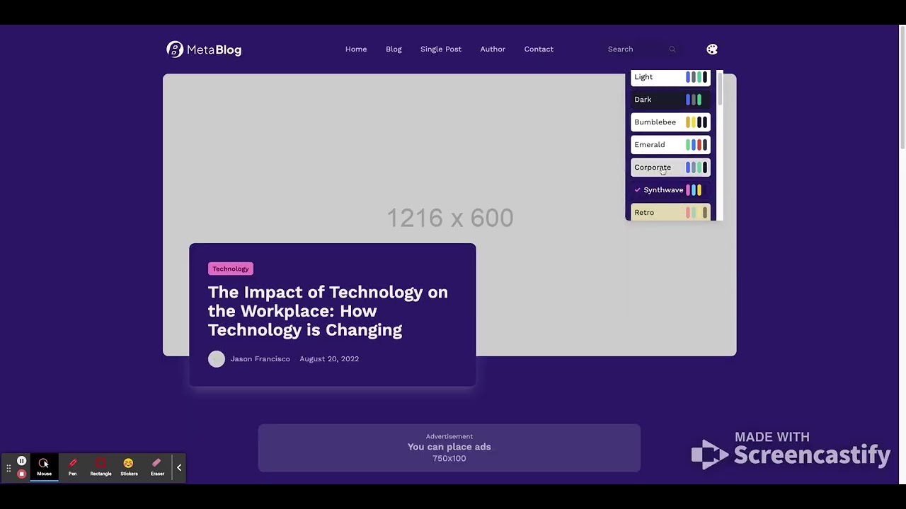 Next js blog template free