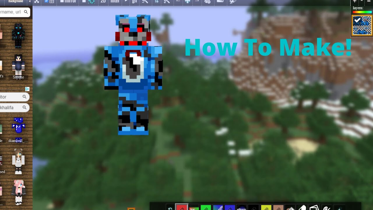I Made A Withered Toy Bonnie Minecraft Skin!!!