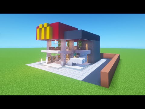 Minecraft Tutorial: How To Make A Fancy Modern McDonalds (Restaurant) "2021 City Tutorial"