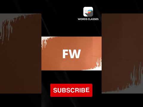 FW Meaning | Word pronounce | English Speaking Practice | English | WordsClasses | #Shorts