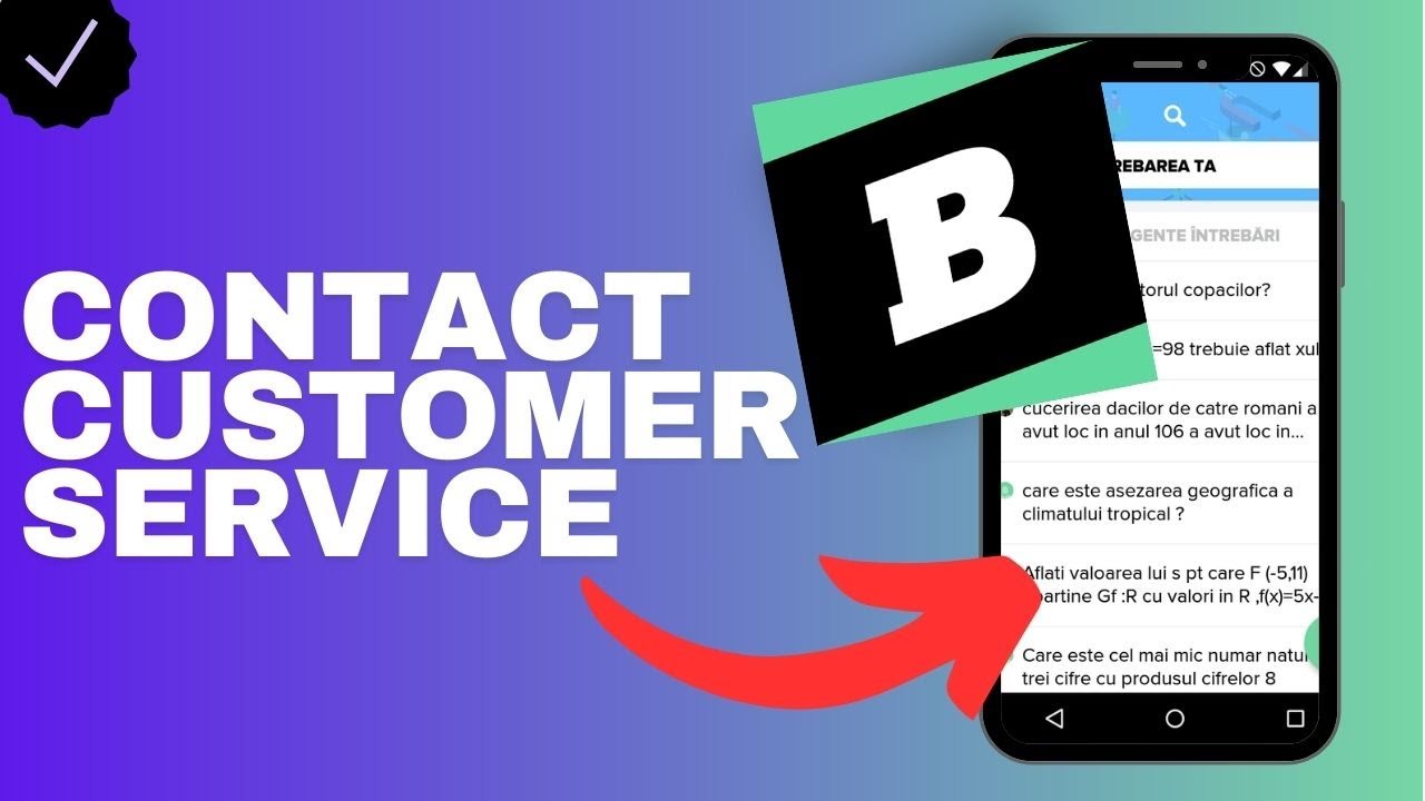 How to contact the customer service in the Brainly app?