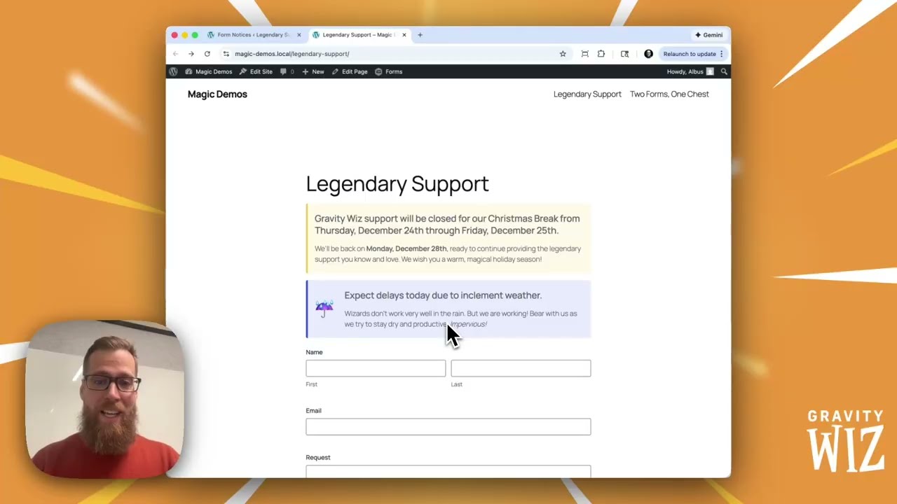 Introducing Gravity Forms Form Notices