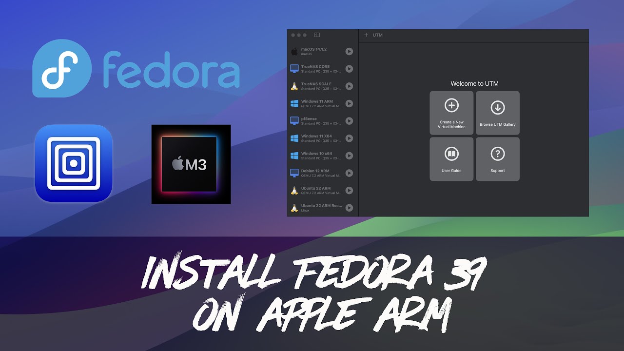 💻 UTM – Install Fedora Workstation 39 ARM on Apple Silicon (M1/M2/M3) | Step-by-Step Guide