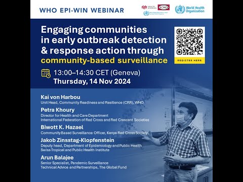 WHO EPIWIN: Engaging communities in early outbreak detection & response through CBS.