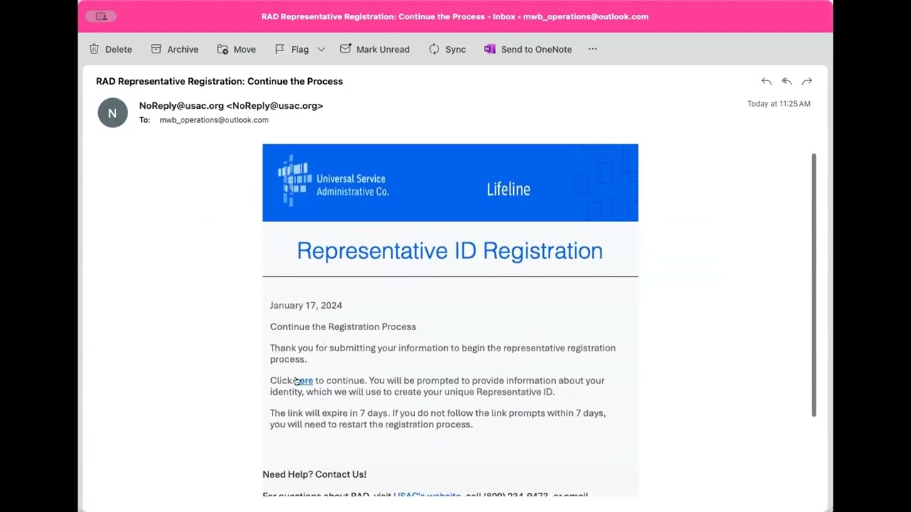 Create RAD ID