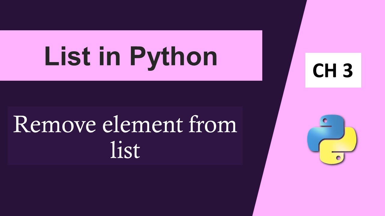 Python Tutorial in Hindi | Remove Method in List | List in Python