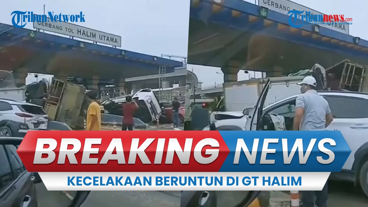 BREAKING NEWS: Kecelakaan Beruntun di Gerbang Tol Halim Utama, 5 Kendaraan Terguling - Tribun Video