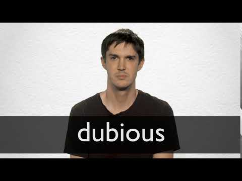 DUBIOUS definition and meaning | Collins English Dictionary