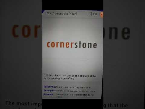 Synonyms of CORNERSTONE ll IELTS vocabulary