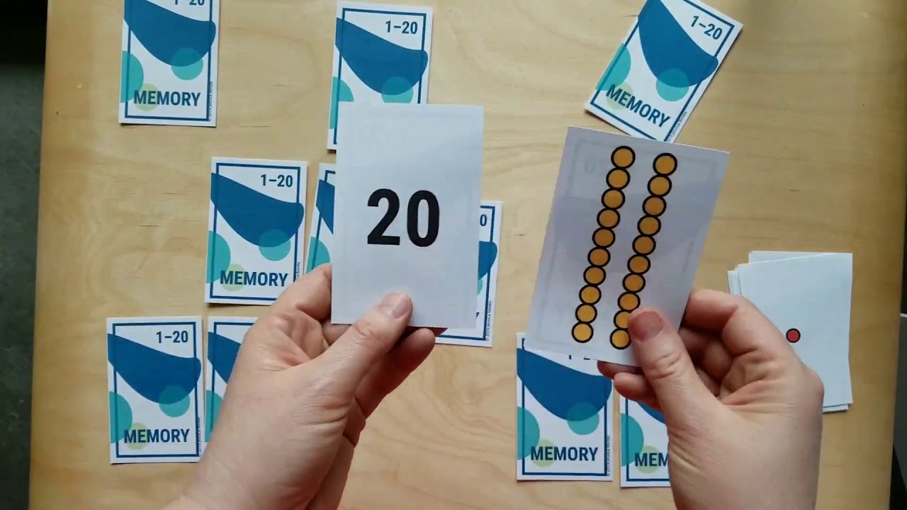 Montessori Memory Game for Numbers 1-20: JRMontessori Video Preview