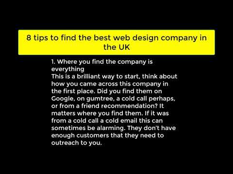 8 tips to find the best web design company in the UK