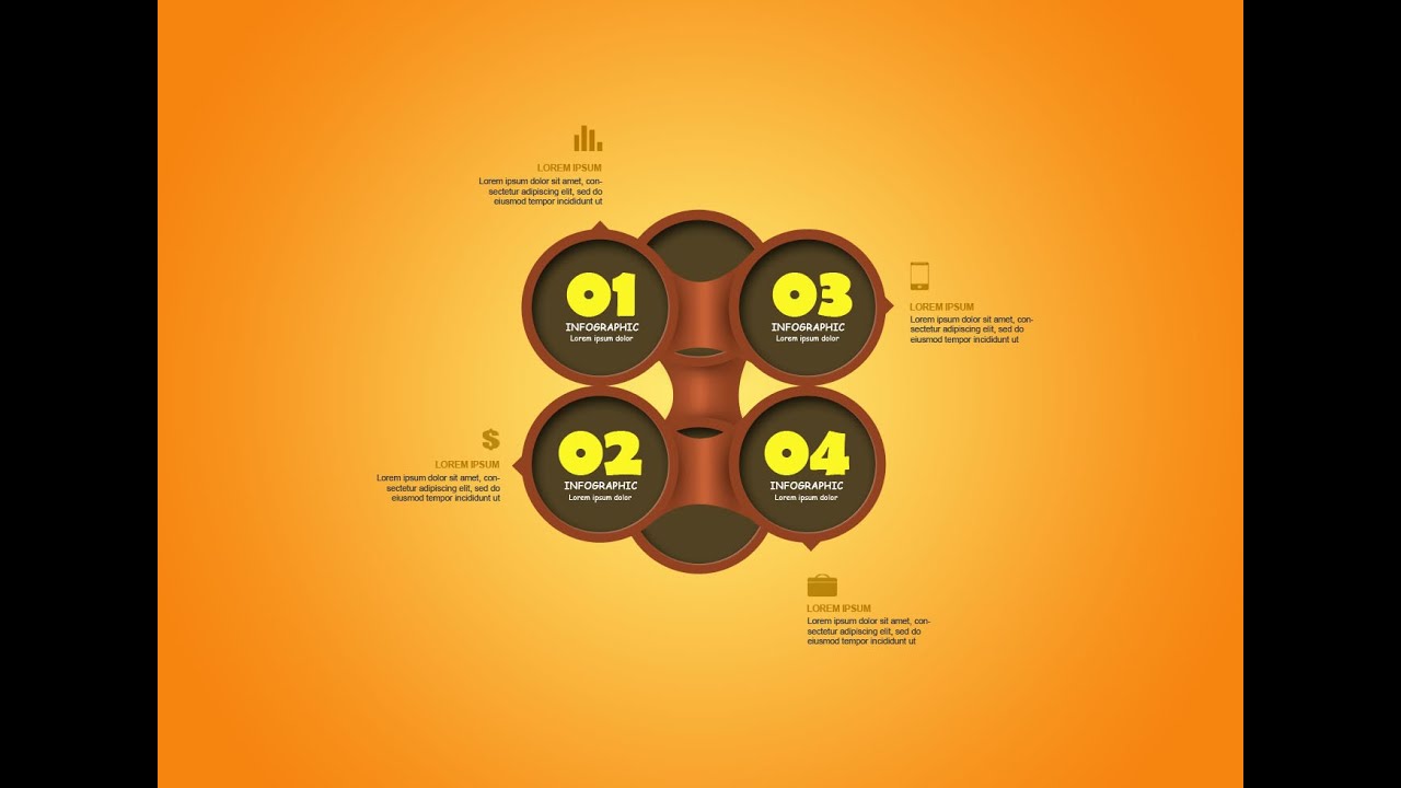 Photoshop Tutorial : Graphic Design Infographic Creative Circle