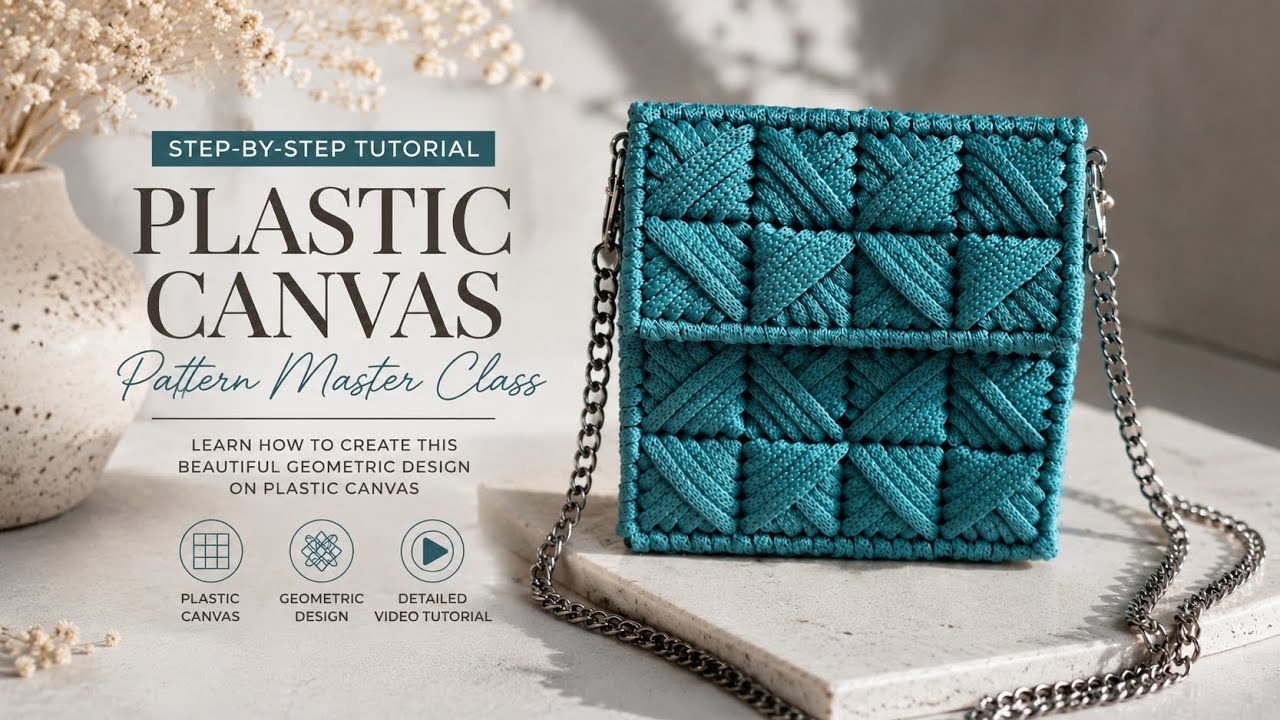 DIY Geometric Mini Bag | Plastic Canvas Tutorial