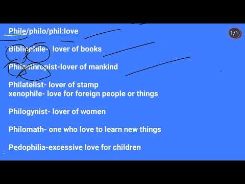 Phil /Phile / Philo Root Word