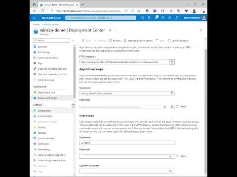 Azure WebApp FTPS Connection with WinSCP in 1 minute #shorts #azure