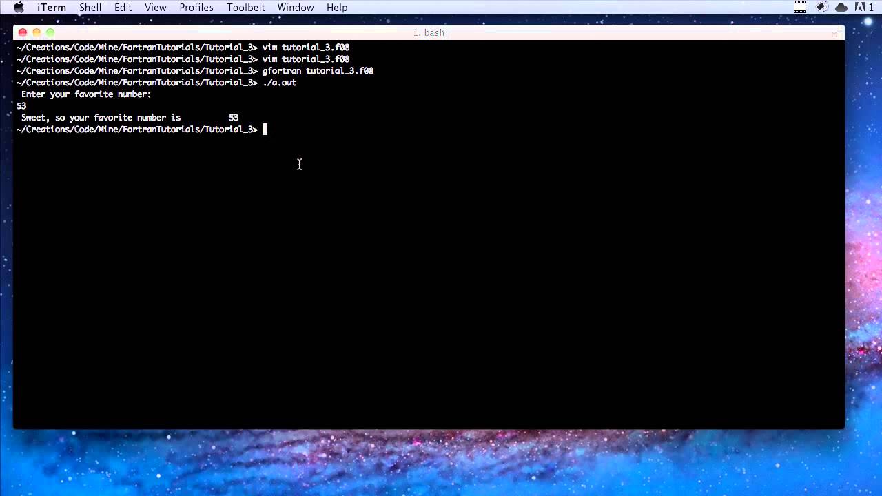 Fortran Programming Tutorial 3 - Using Variables