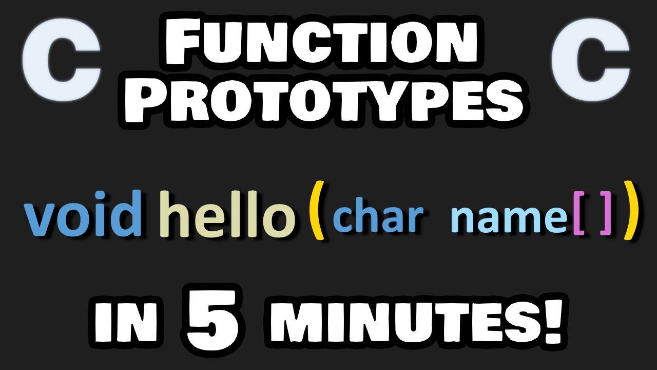 Learn function prototypes in 5 minutes! 📌