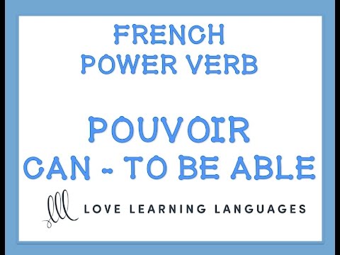 French Verb: POUVOIR | vidavalencia
